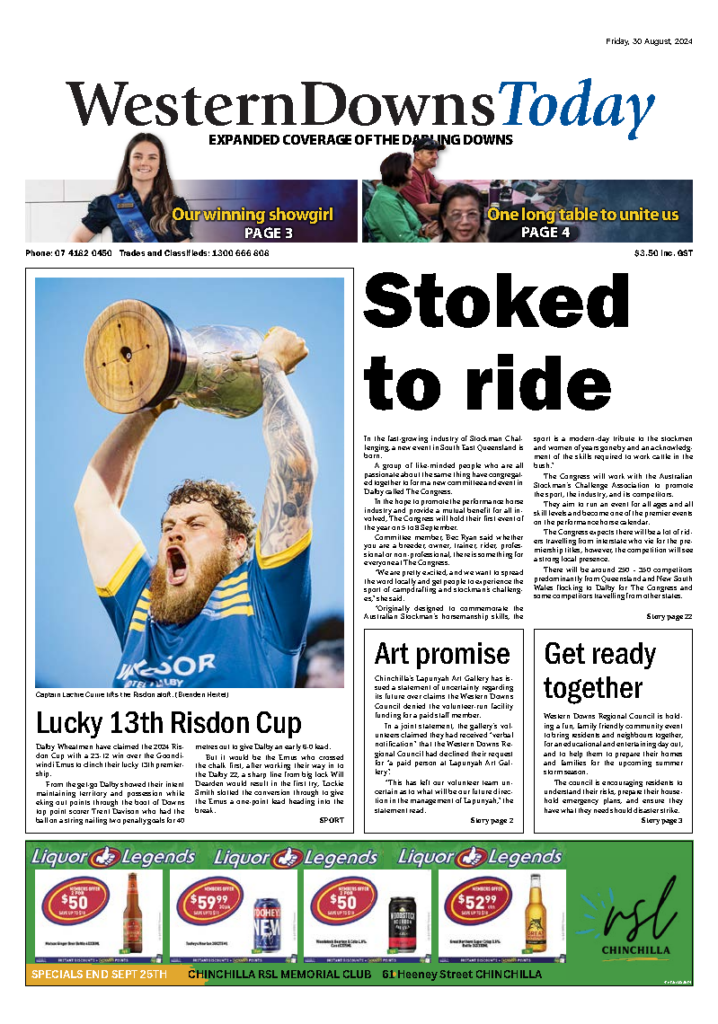 Western Downs Today - 30th August 2024 | Western Downs Today